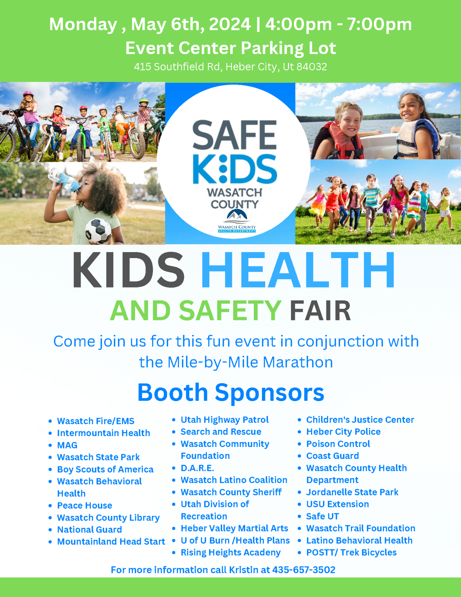 Wasatch County Kids Health and Safety Fair - City of Midway